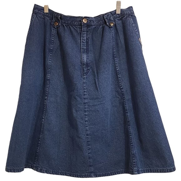 Cherokee | Skirts | Cherokee Womens Skirt Vintage Blue Denim A Line ...